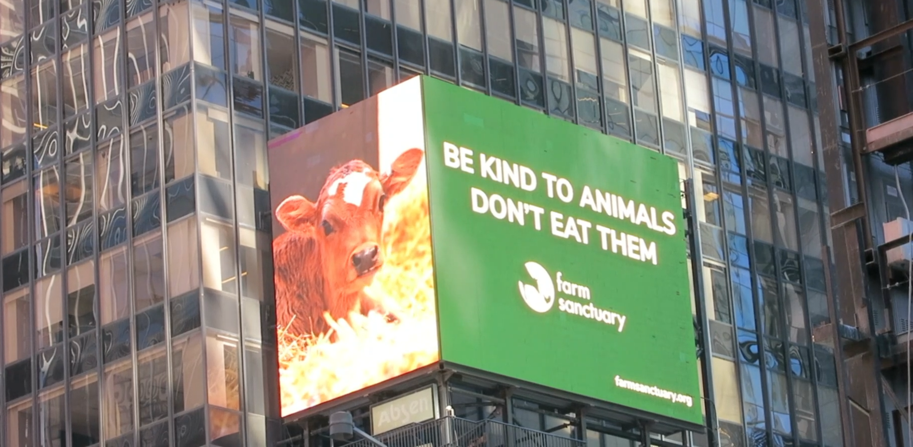 ‘Be Kind to Animals’ Billboard Reaching Millions in Times Square